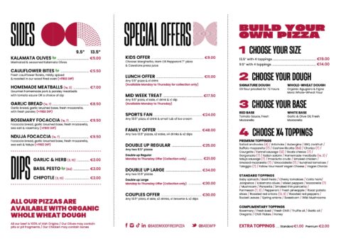 Base Wood Fired Pizza - Menu